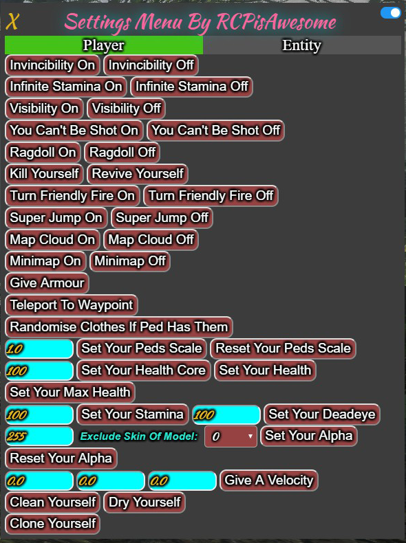 GitHub - RCPisAwesome/RedMRCPSettings: NUI trainer menu for RedM, the Red Dead Redemption 2 ...